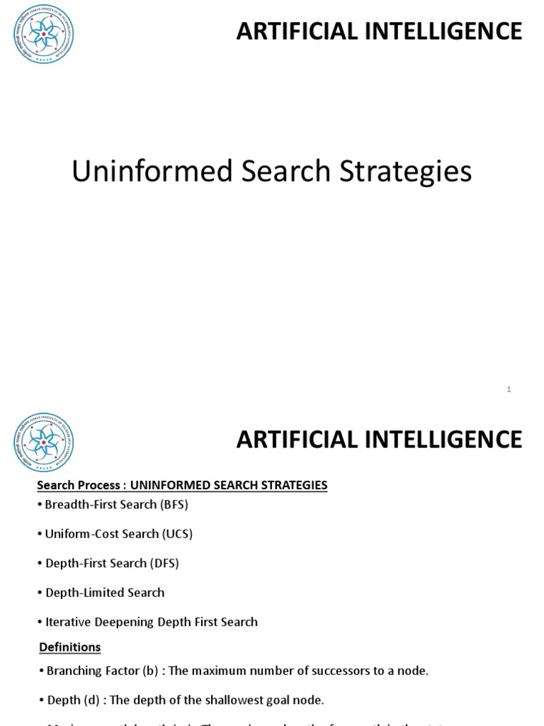 Lecture on AI_Uninformed Search | PDF | Graph Theory | Algorithms