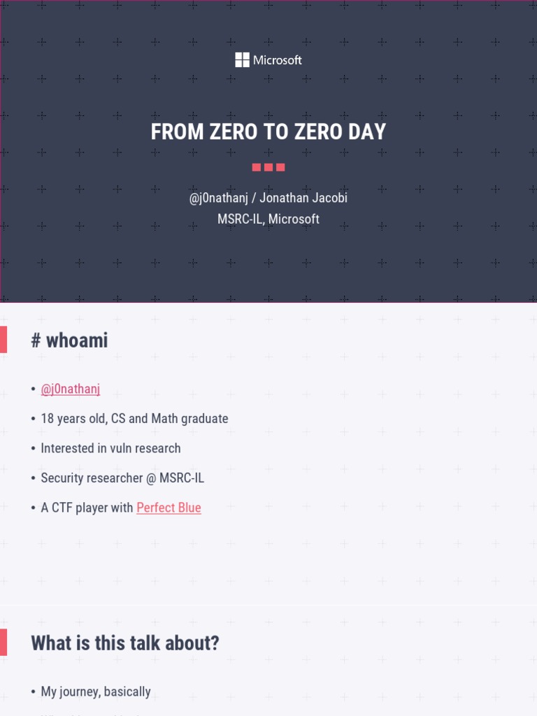From Zero To Zero Day Pdf Java Script Array Data Structure