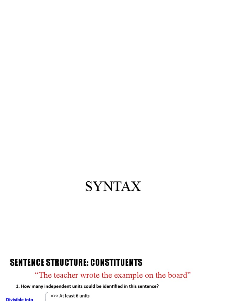 Sentence Structure: Constituents and Functions | PDF | Phrase | Verb