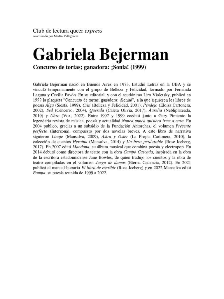 Gabriela Bejerman | PDF