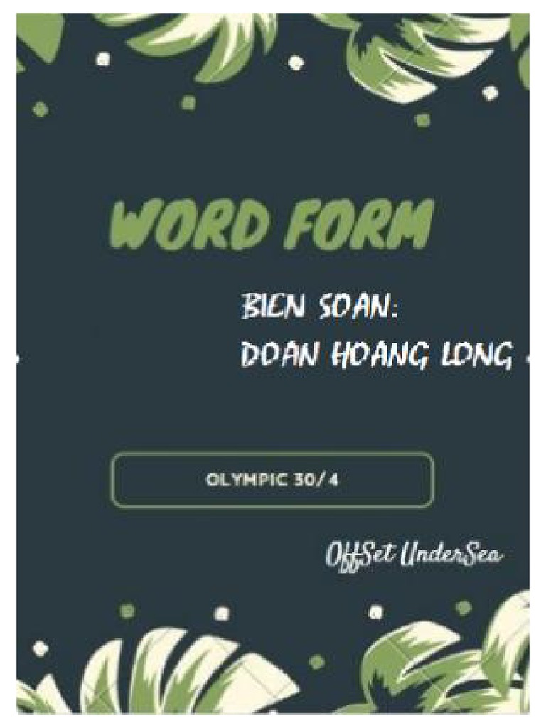 (Chuyên Anh Go!) (Word Form) - Semi-Evergreen | PDF | Dream | Meditation