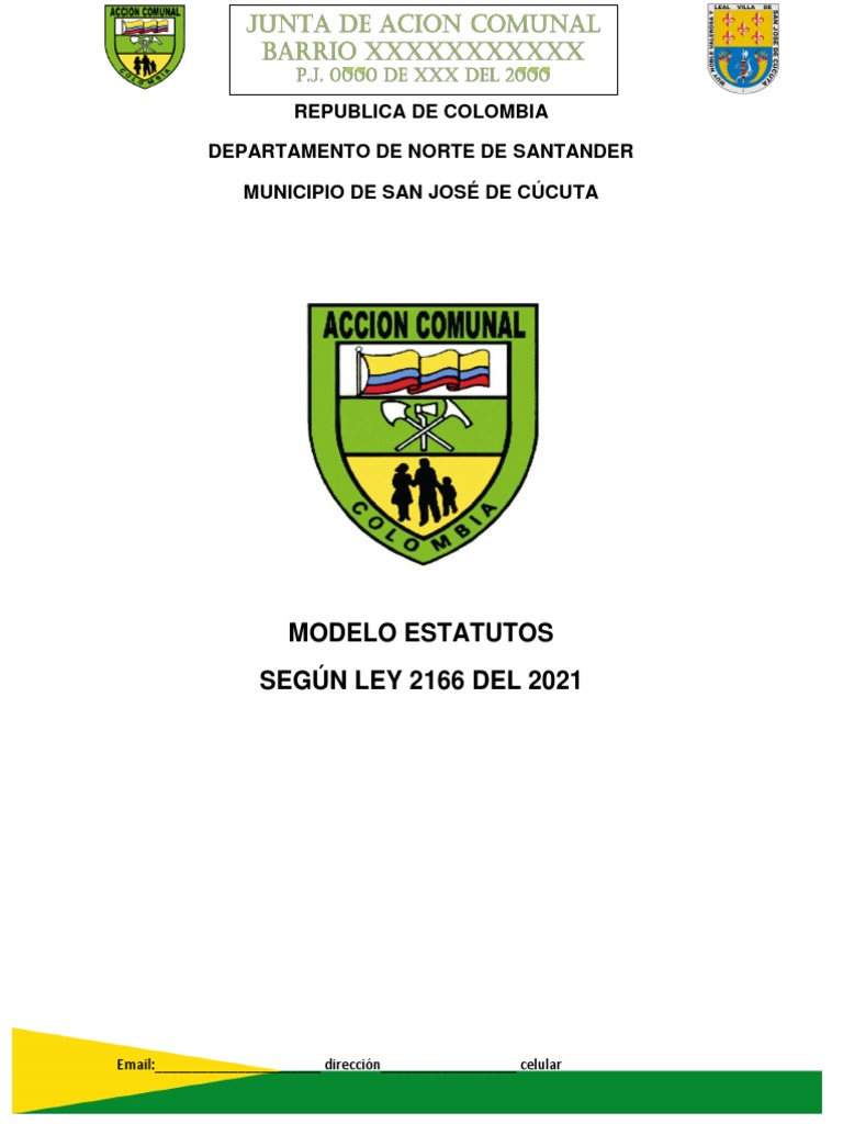Estatutos Junta de Acción Comunal 2021 | PDF | Quórum | Comisión Europea