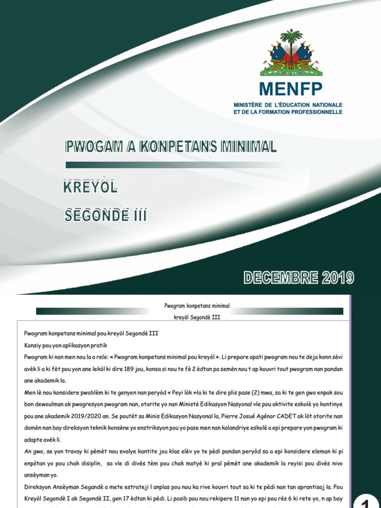 Kreyòl NS Iii | PDF