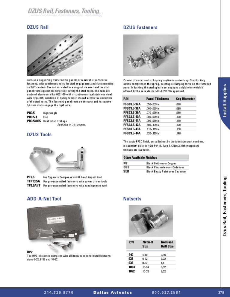 Dzus Rail | PDF | Technology & Engineering