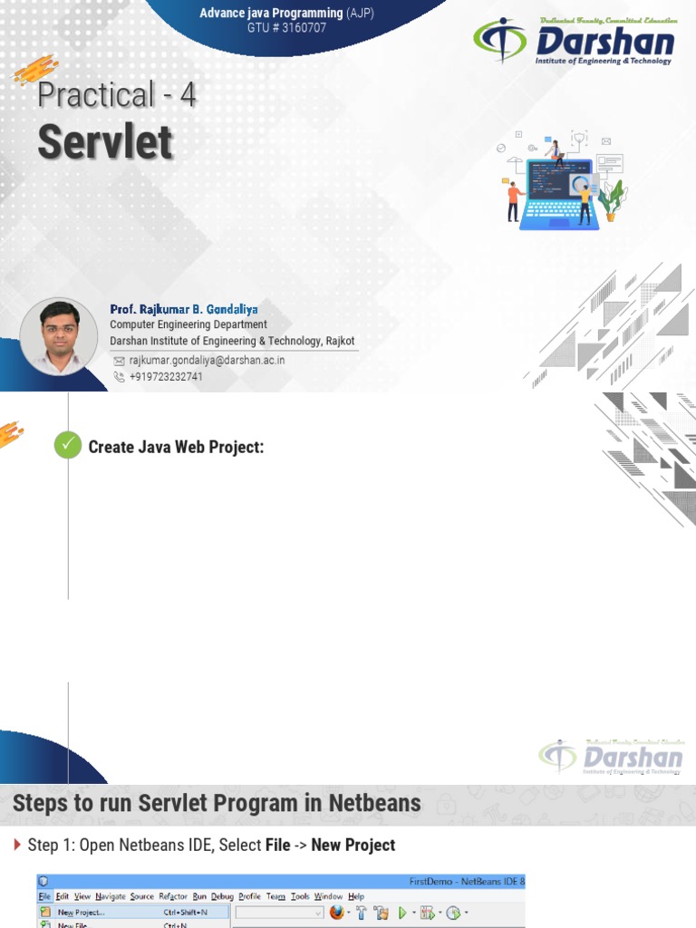Practical 4 Servlet Demo Pdf Computer Programming Software Engineering 