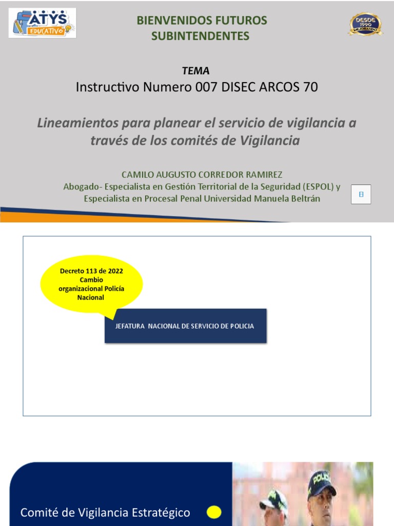Presentacion Instructivo 007 | PDF | Policía | Valores