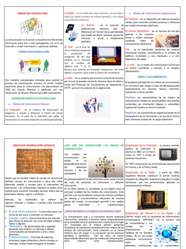 Folleto Medios de Comunicación | PDF | Comunicación | Medios de ...