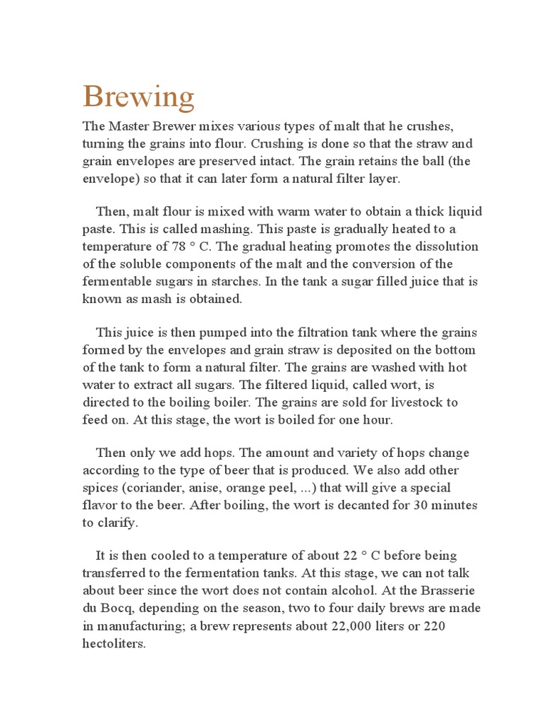 Brewing | PDF | Brewing | Beer