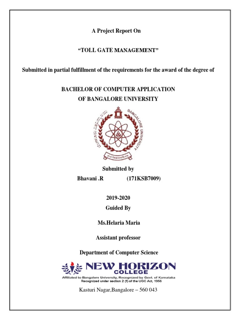 Toll Gate Management System Report | PDF | Php | Html5