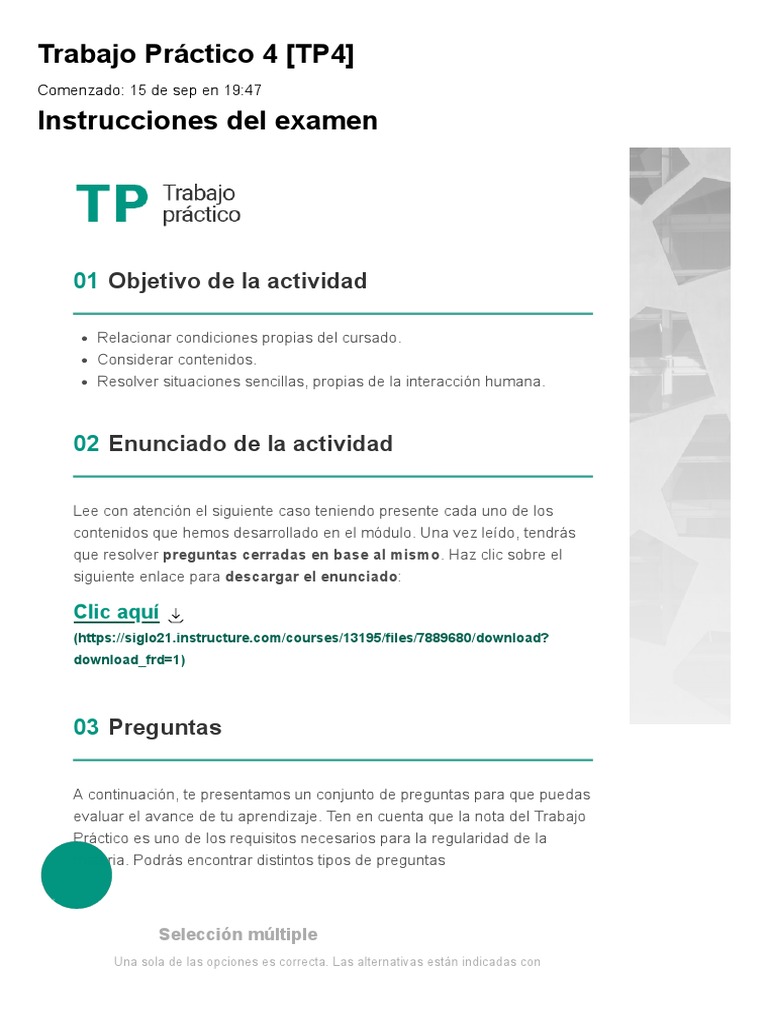 Actividades y Preguntas del TP4 | PDF | Estrés (biología) | Prueba (evaluación)