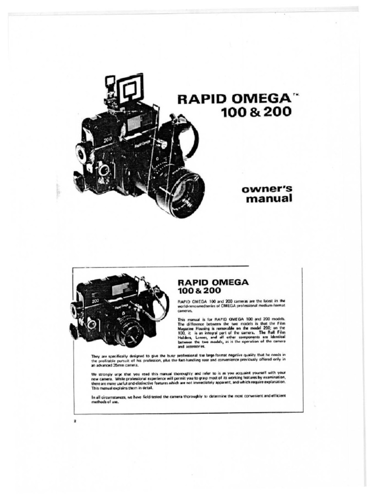 Rapid Omega 100-200 Owner Manual | PDF