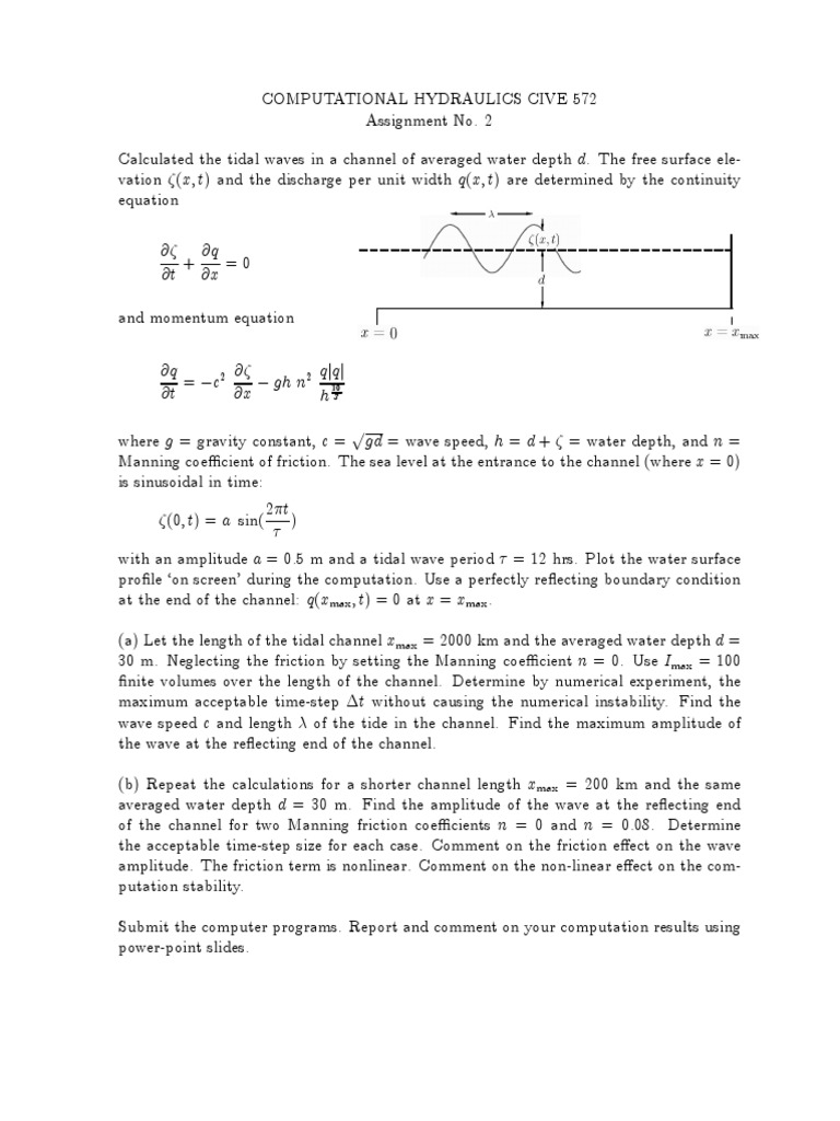 Assignmet 2 | PDF | Waves | Tide