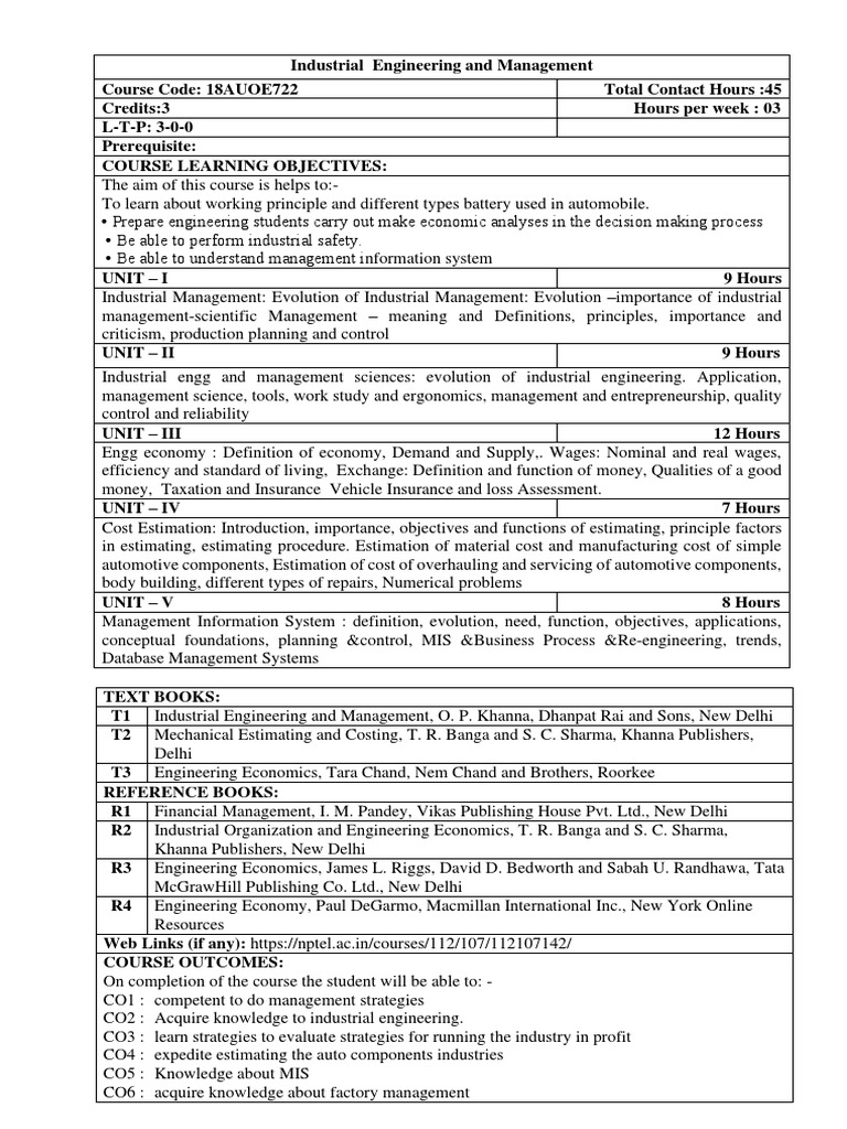 Oe22 Iem | PDF | Industrial Engineering | Engineering