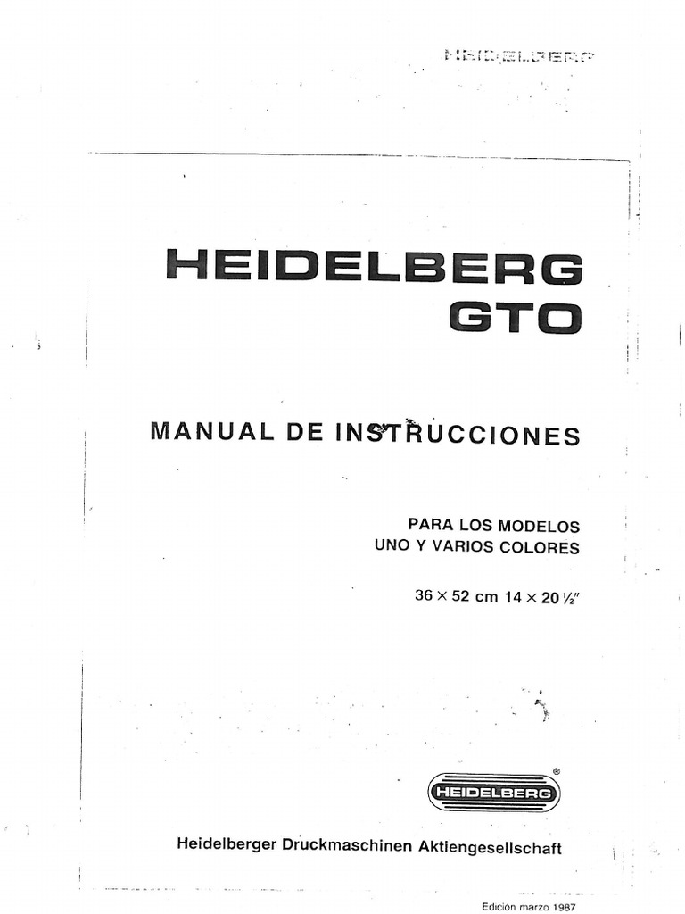 Heidelberg GTO52 Series ENG | PDF