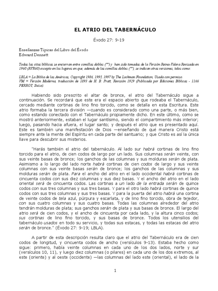 25 El Atrio Del Tabernáculo - Dennett - Gyv | PDF