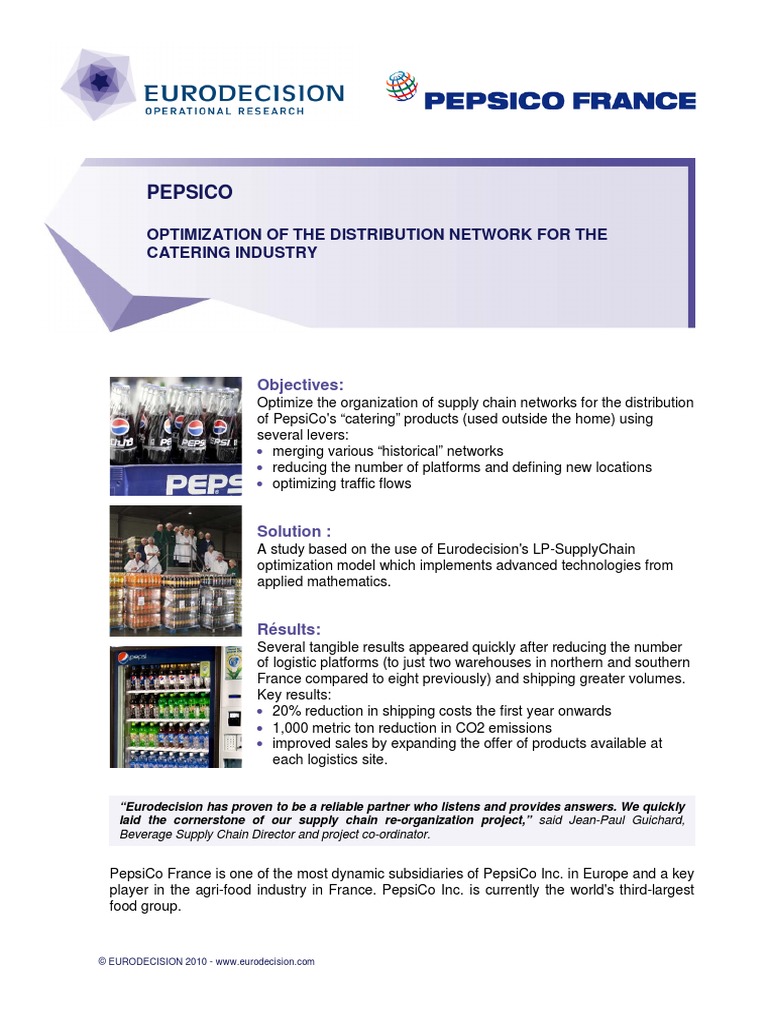 Optimization of The Distribution Network For The Catering Industry ...