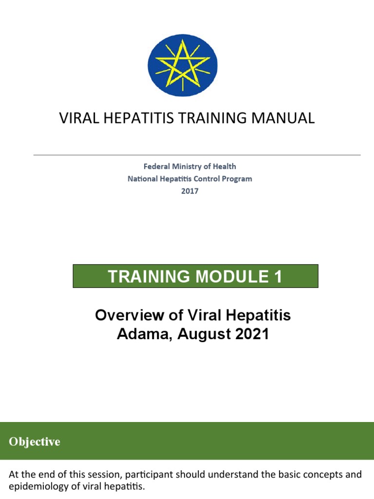 Viral Hepatitis Training Manual: Federal Ministry of Health National ...
