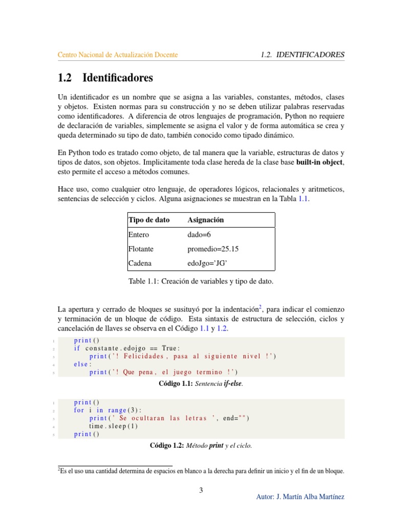 Identificador Python | Descargar gratis PDF | Python (lenguaje de ... Identificador Python | Descargar gratis PDF | Python (lenguaje de ...