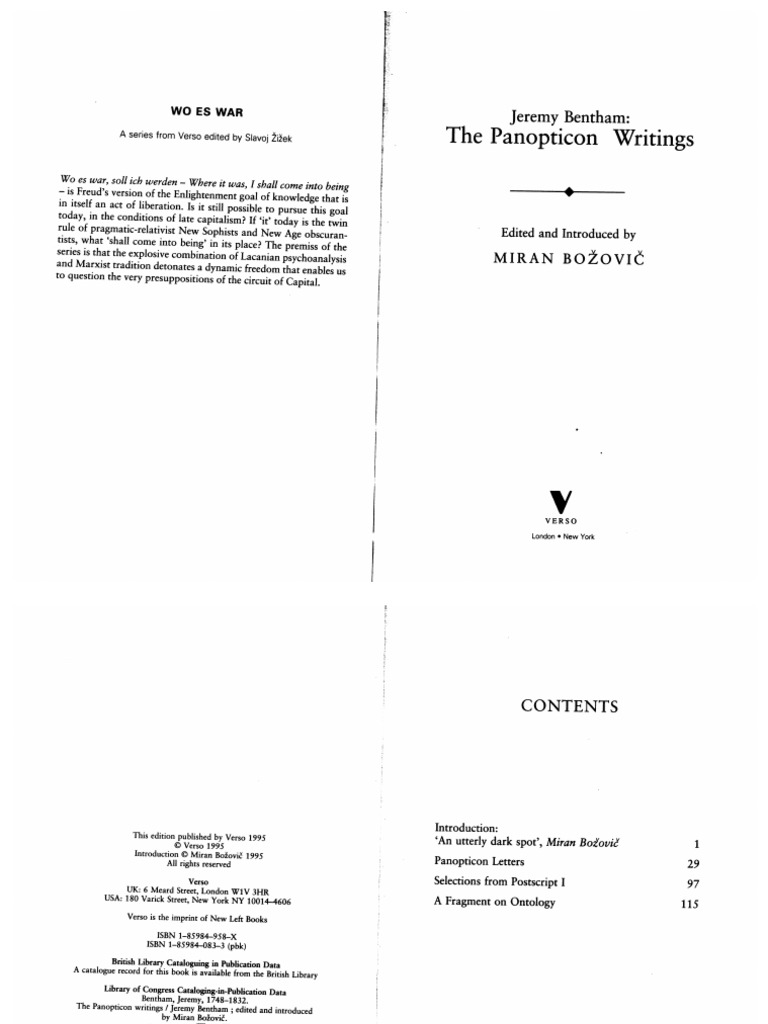 Bentham. Panopticon Letters | PDF