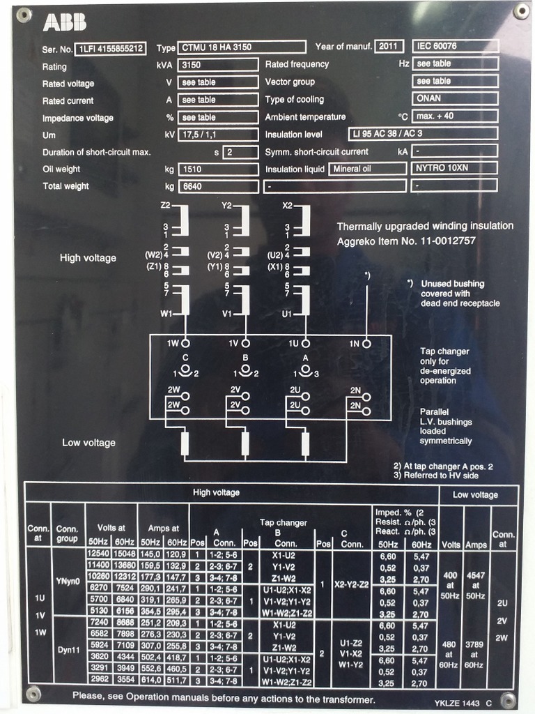 3.15 MVA TX Name Plate | PDF