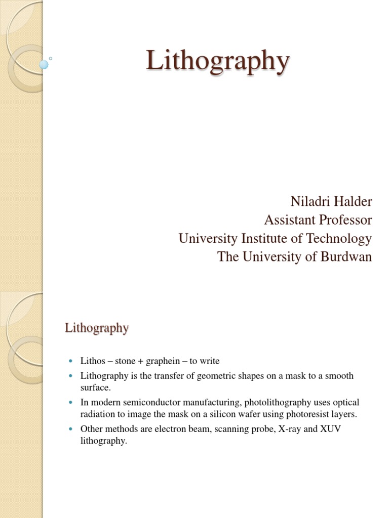 Lithography | PDF | Photolithography | Applied And Interdisciplinary Physics