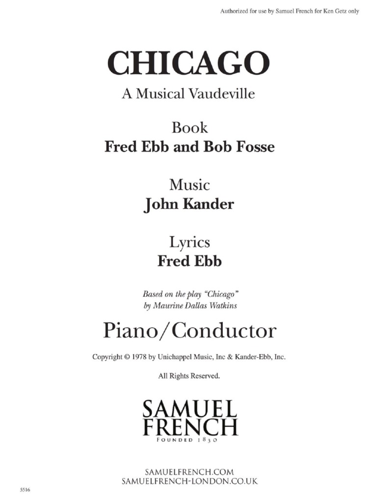 Chicago Score Typeset SQUEEZED PDF