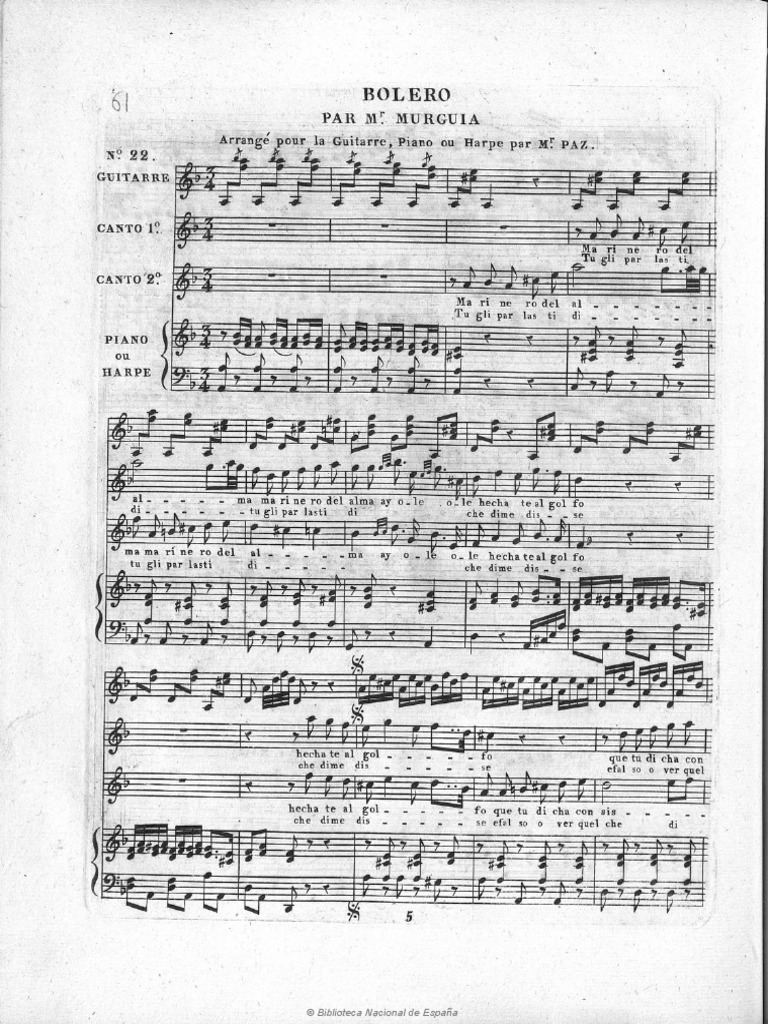 Boleros A 2 Voces - Murguía y Narciso Paz | PDF