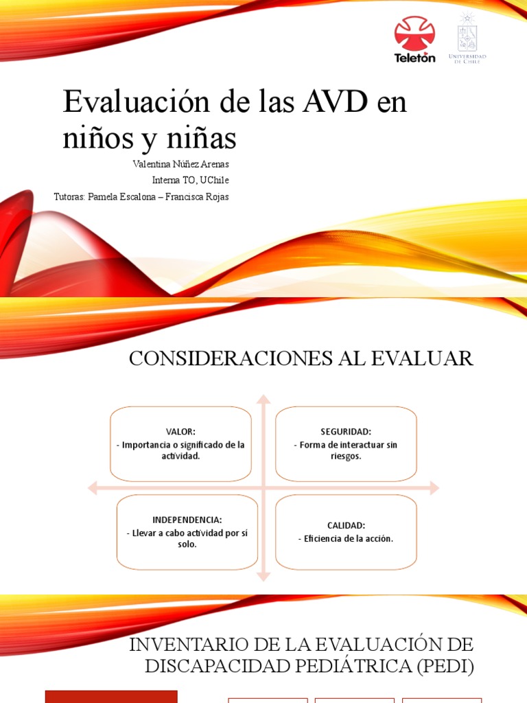Evaluación de Las AVD en Niños y Niñas | PDF | Conceptos psicologicos | Medicina CLINICA