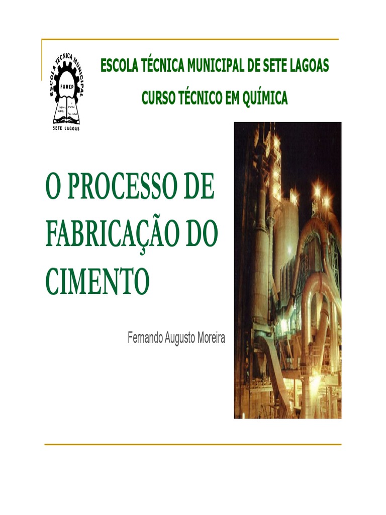 Apresentação - Produção de Cimento | PDF | Cimento | Gipsita