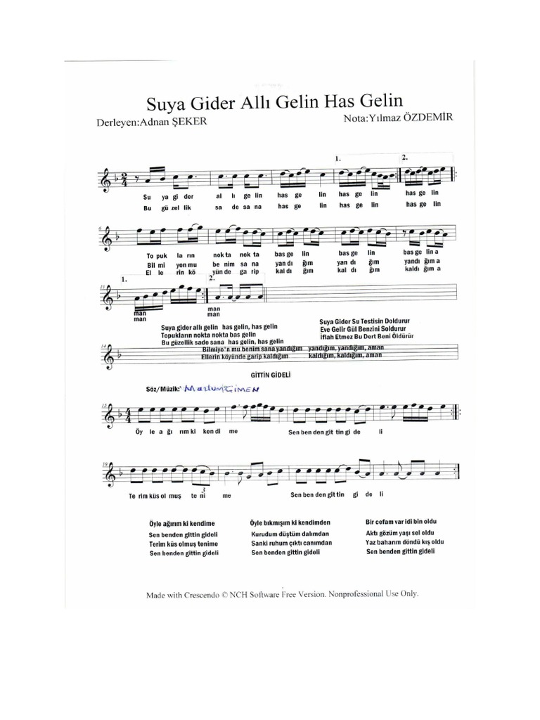Sen Benden Gittin Gideli | PDF