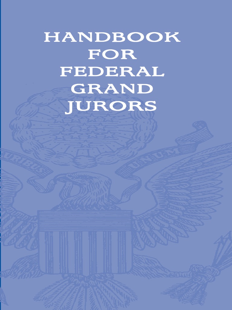 Handbook Grand Jurors | PDF | Law | Grand Jury