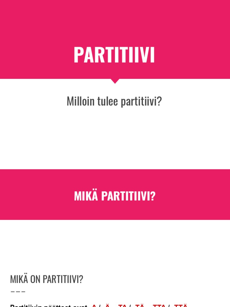 PARTITIIVI | PDF