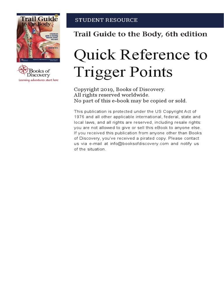Trigger Points Quick Reference Student Resource | Download Free PDF ...