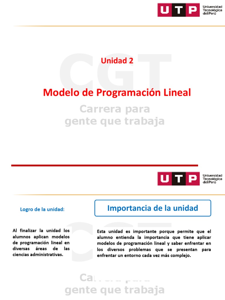 S02.s1 - Modelo de Programacion Lineal | PDF | Programación lineal | Conceptos matemáticos