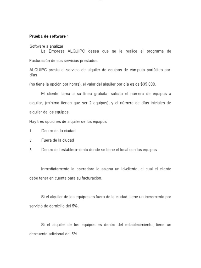 Prueba de Software 1 | PDF | Software | Programa de computadora