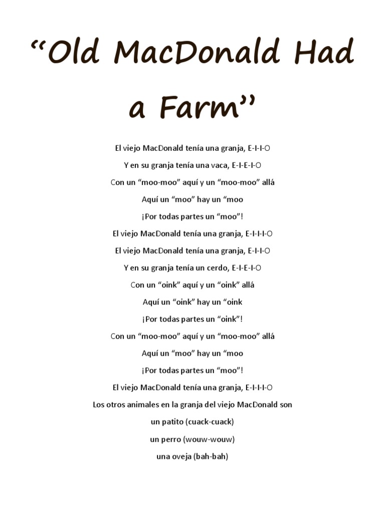 Partitura 02 Old MacDonald Had a Farm | PDF