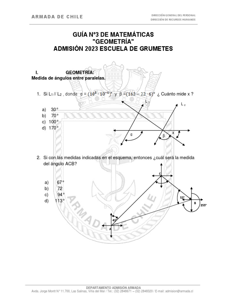 Matematicas 3 Guia Geometria 2023 | PDF | Triángulo | Geometría Elemental