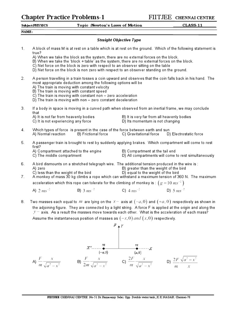 Sudarshan sir NLM-1 | PDF | Force | Acceleration