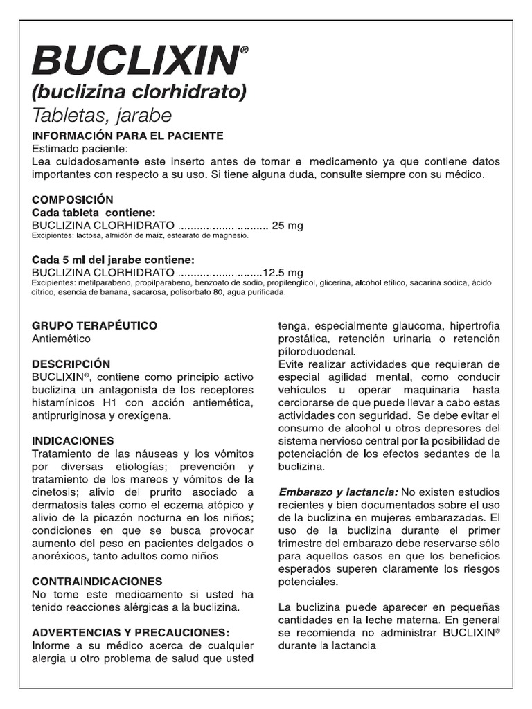 Inserto Buclixin | PDF
