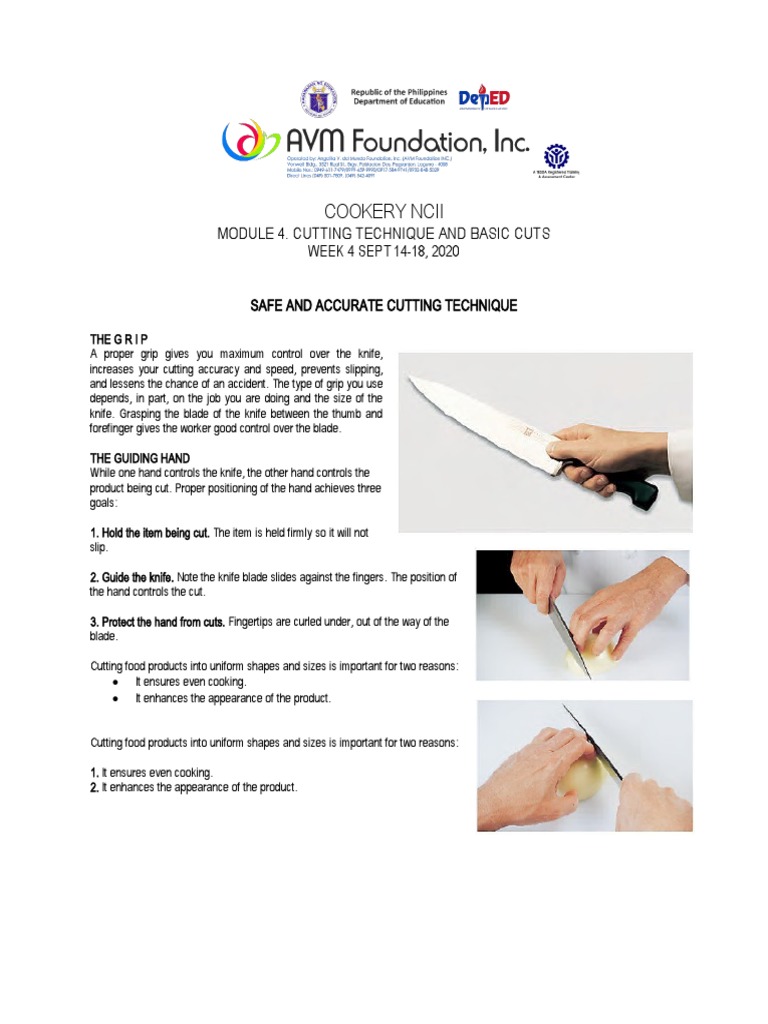 Module 4. Basic Cuts | PDF | Knife | Cooking Module 4. Basic Cuts | PDF | Knife | Cooking