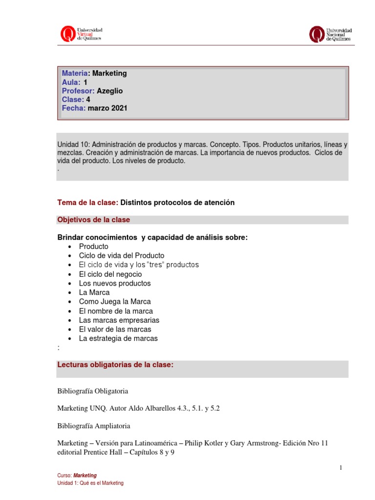 Clase 21 | PDF | Marketing | Producto (Negocio)