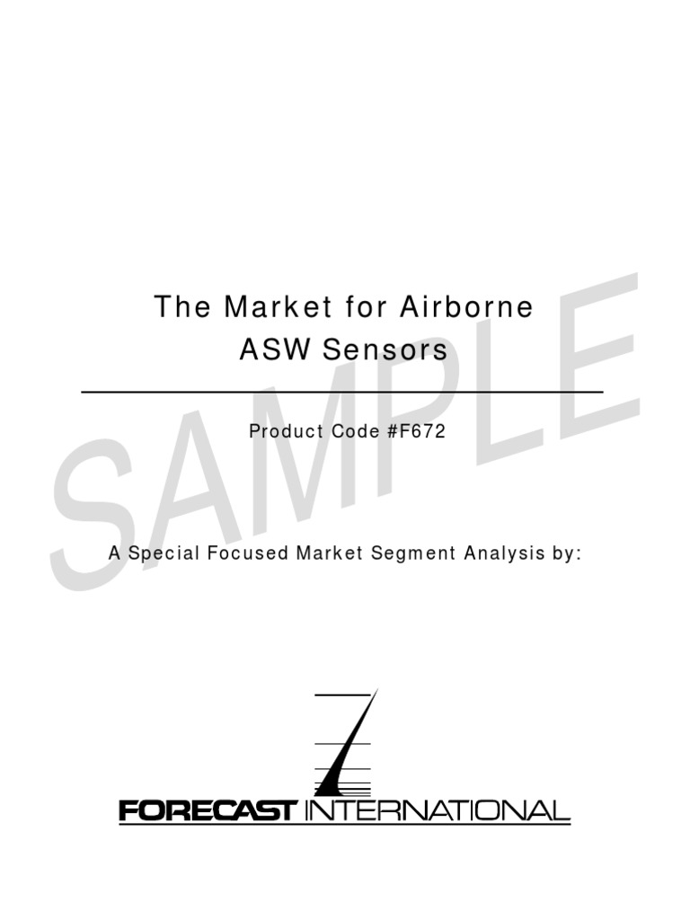 The Market For Airborne ASW Sensors: Product Code #F672 | PDF | Anti ...