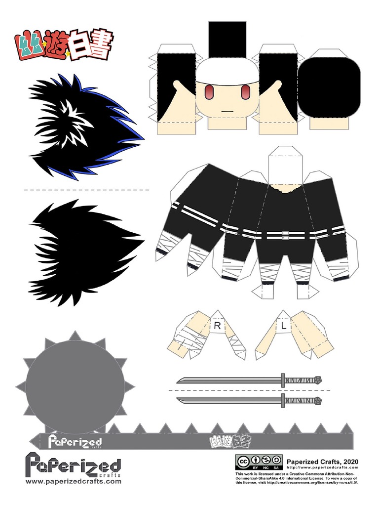Yu Yu Hakusho - Hiei Papercraft | PDF