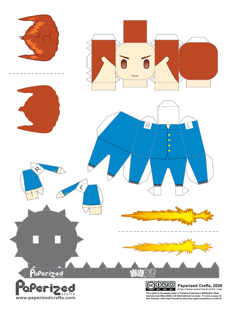 Yu Yu Hakusho - Kazuma Kuwabara Papercraft | PDF