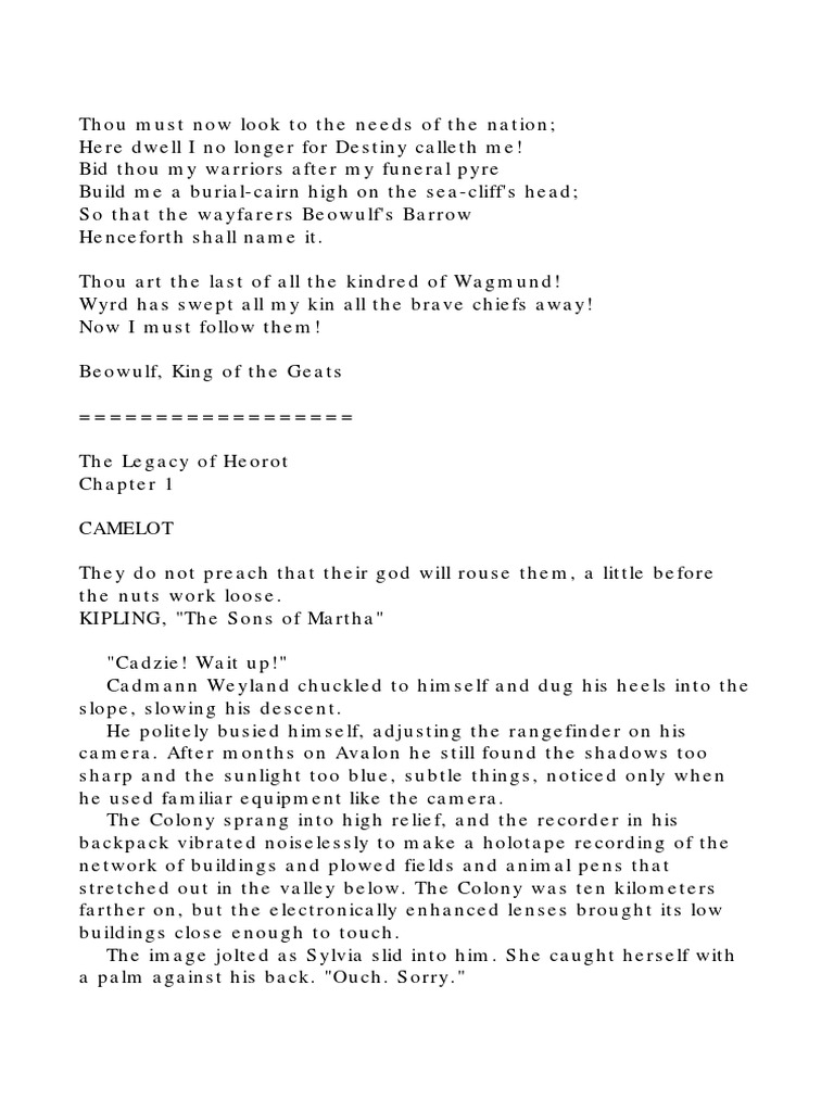 The Legacy of Heorot | PDF