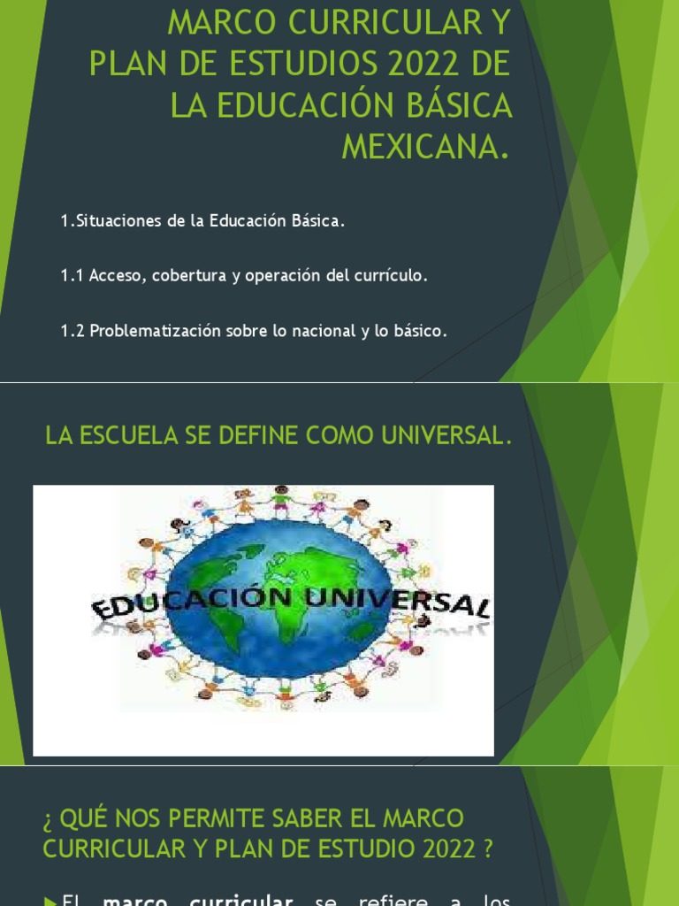 Marco Curricular y Plan de Estudios 2022 | PDF | Educación de la primera infancia | Plan de estudios
