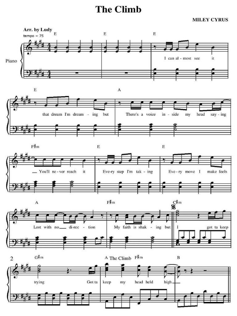 The Climb Partitura | PDF