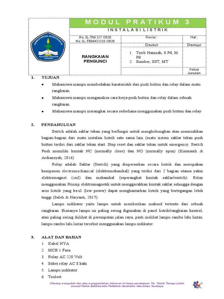 Modul Rangkaian Pengunci | PDF