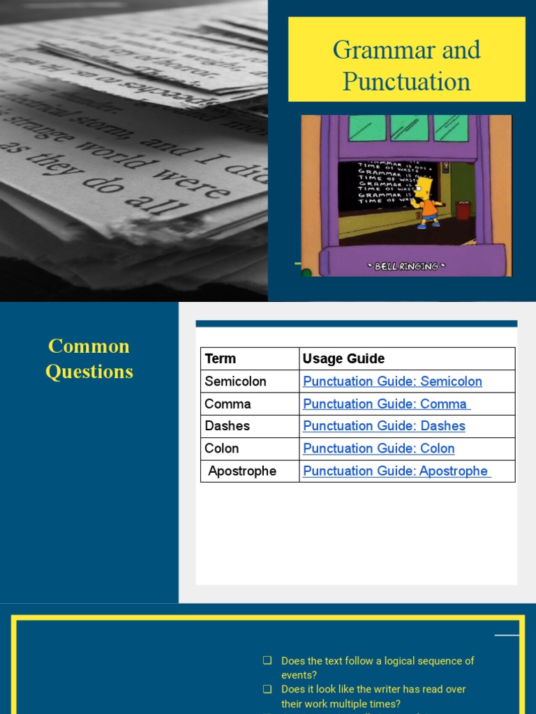 Grammar and Punctuation | Download Free PDF | Punctuation | Comma