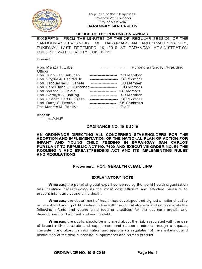 National Plan of Action | PDF | Breastfeeding | Infant Formula